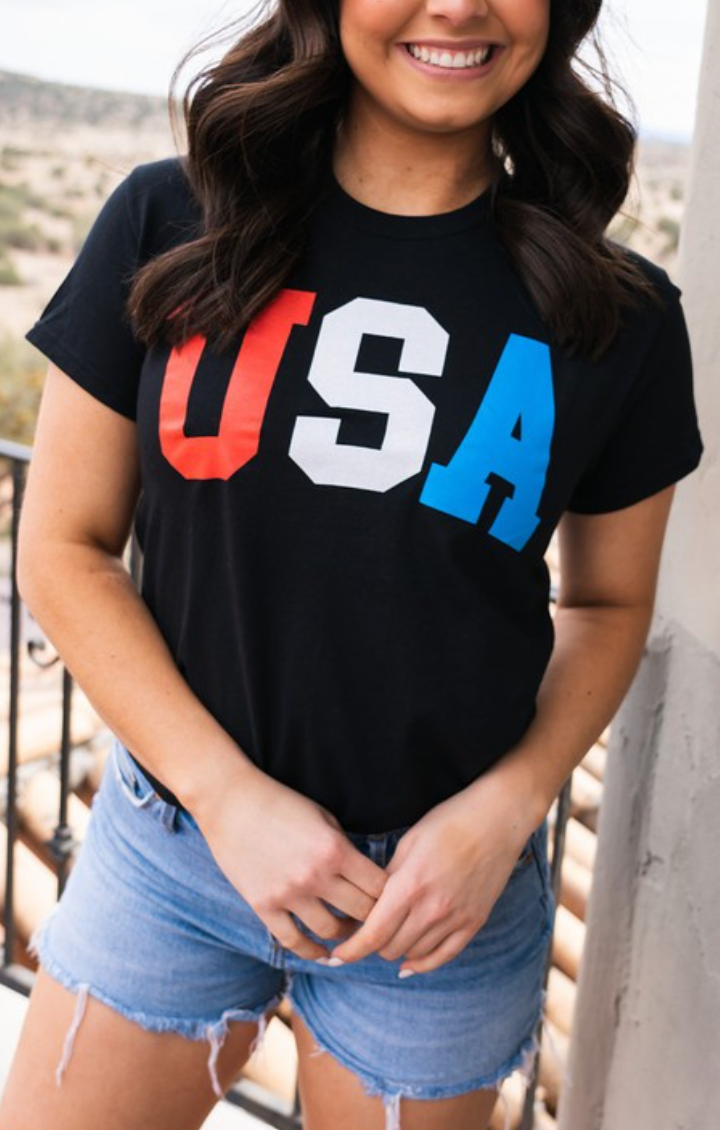 USA Tee UNISEX - Black – Cali & Co. By Rff